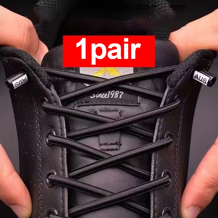 Rubber elastic shoelaces free of tying lazy shoelaces elastic rope ...
