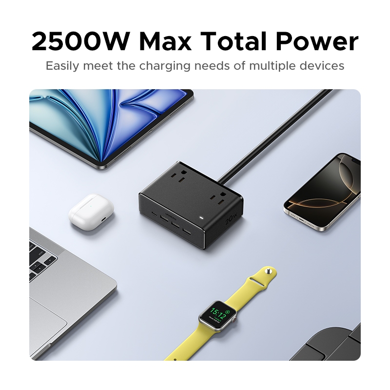 UGREEN S6 Magic Cube Socket plug-in board with USB multi-function plug ...