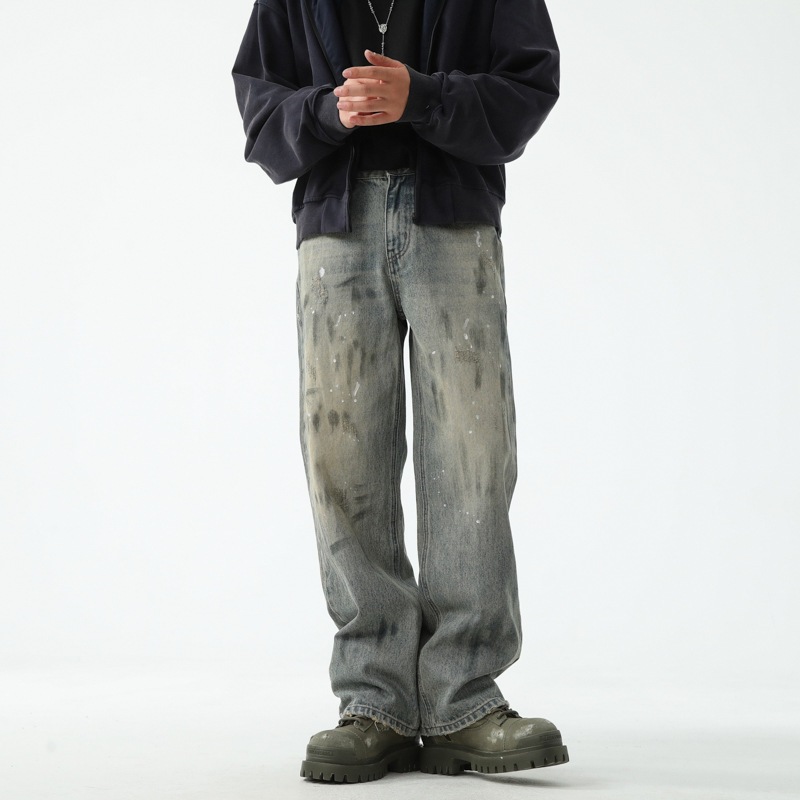 Baggy jeans for men American aesthetic pants black baggy pants y2k ...