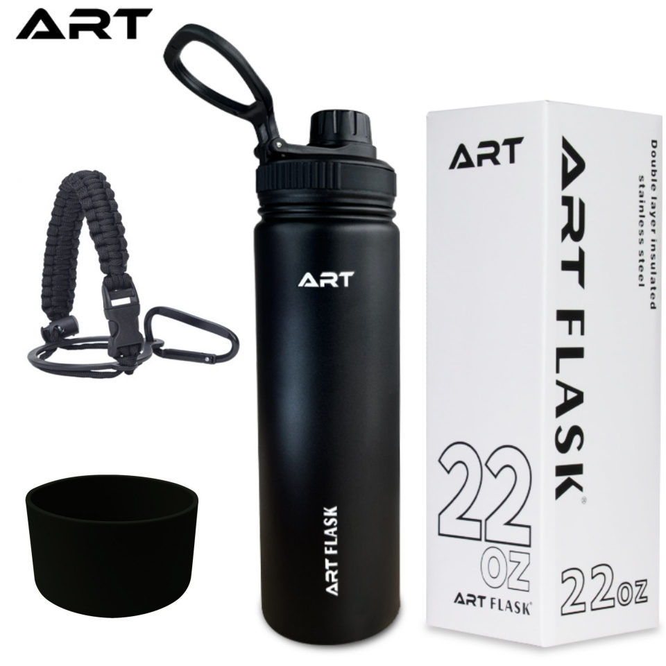 Art flask 32oz 22oz tubler vacuum insulated stainless flask thumbler ...