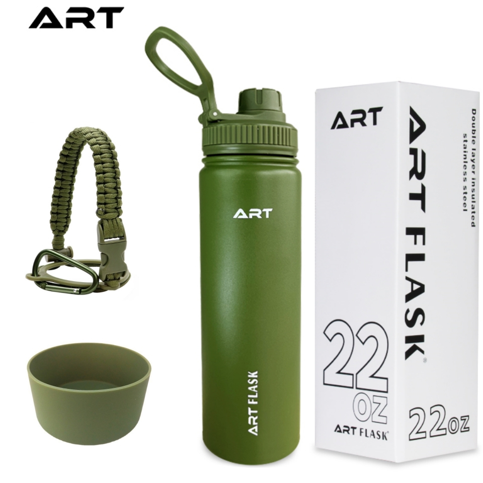 Art flask 32oz 22oz tubler vacuum insulated stainless flask thumbler ...