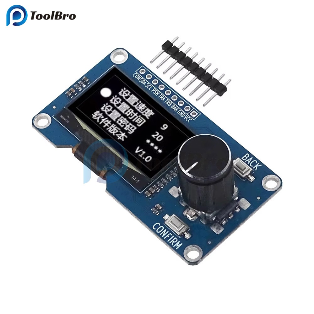 1.3 inch 0.96 inch OLED display screen combined with EC11 rotary encoder module IIC interface ...