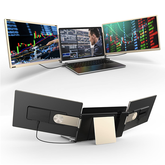 Portable Monitor S6 for Laptop 15.6" Dual Monitor Screen Extender USB-C ...