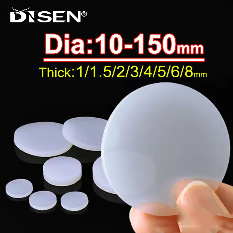 1/2/4/5Pcs White Solid Round Silicone Rubber Sheet Seal Gaskets Pad ...