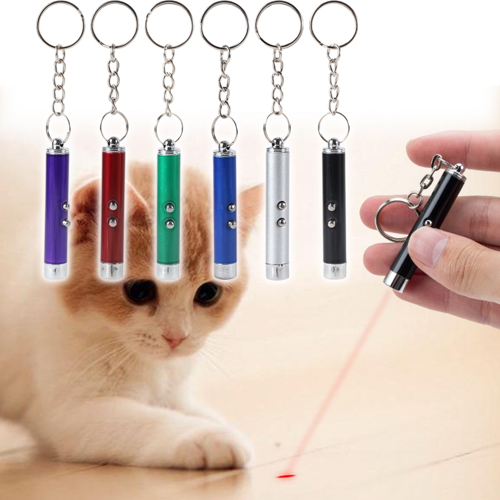 Cat Laser Interactive Toy Mini Aluminum Led Red Dot Cat Amusing Laser Pen 1 Piece Suitable For ...