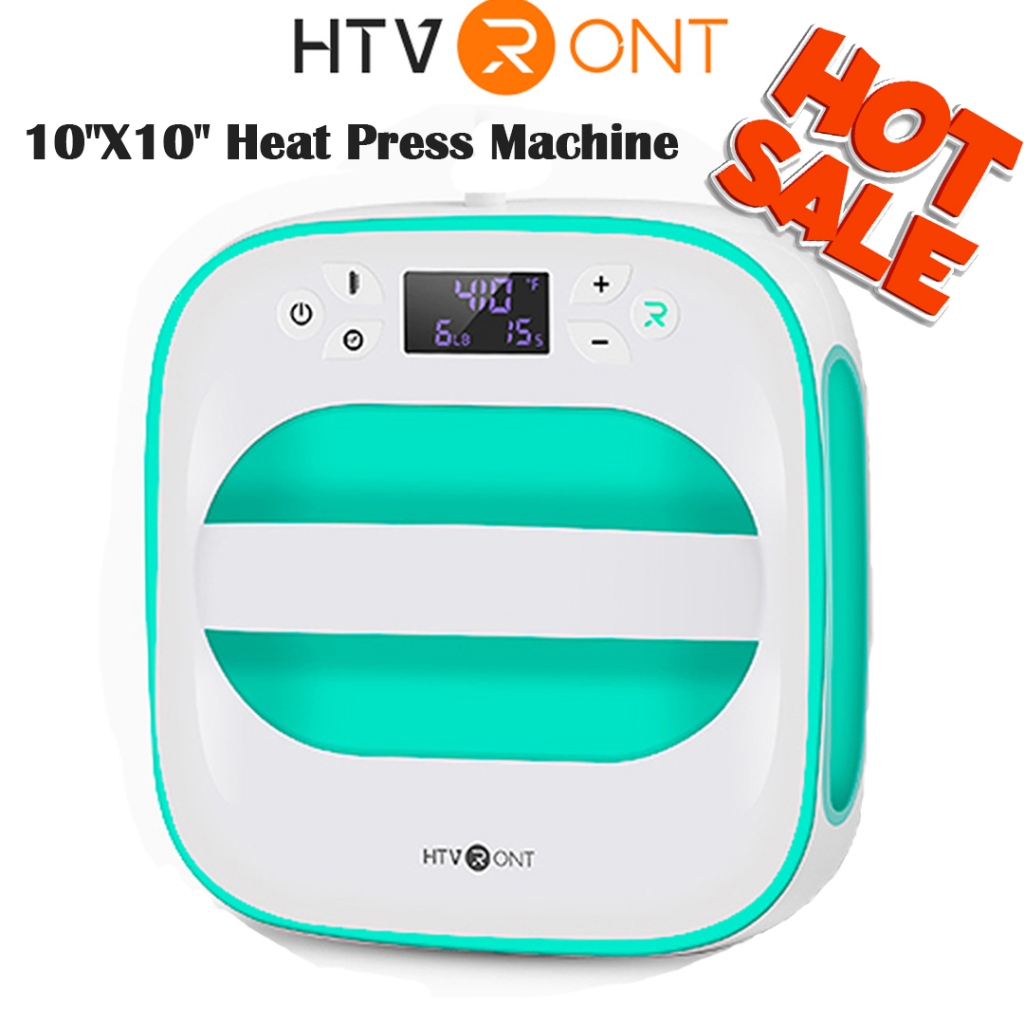 HTVRONT 220V 10"X10" Heat Press Machine For Sublimation HTV Vinyl Shirt ...