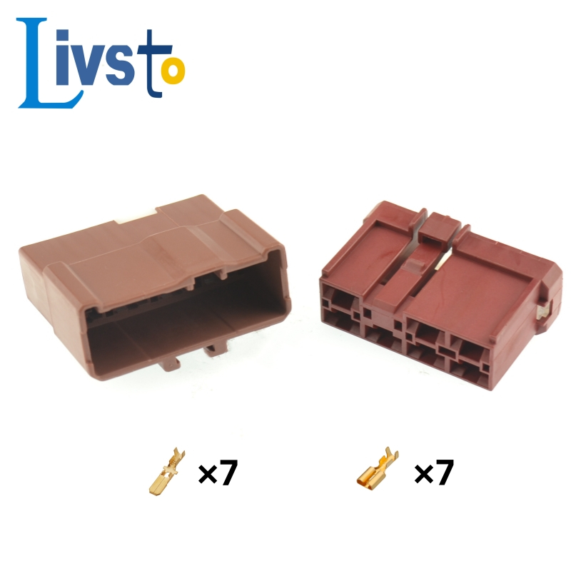 1 set 7 pin 6098-0214 / 6098-0212 auto waterproof connector automotive ...
