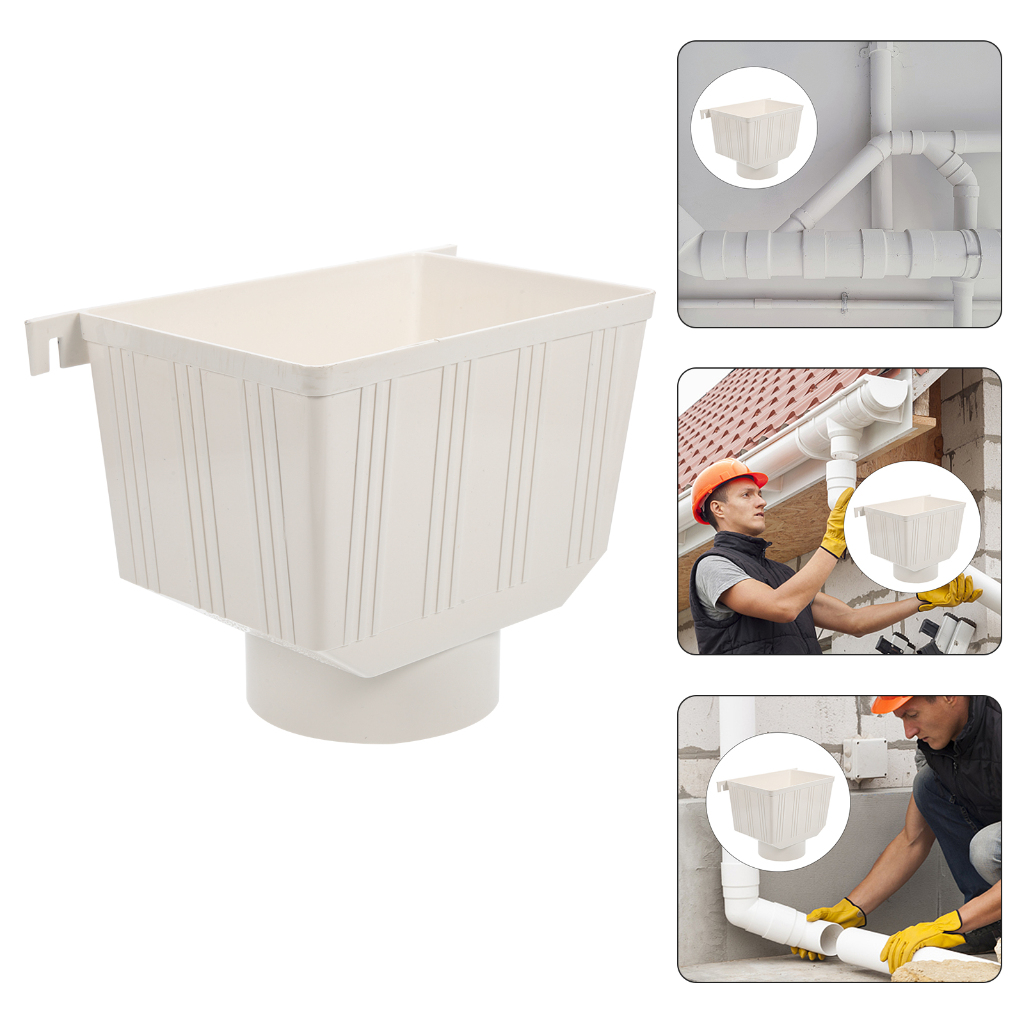 Collecting Bucket Rain Barrels to Rainwater from Gutter Downspout ...