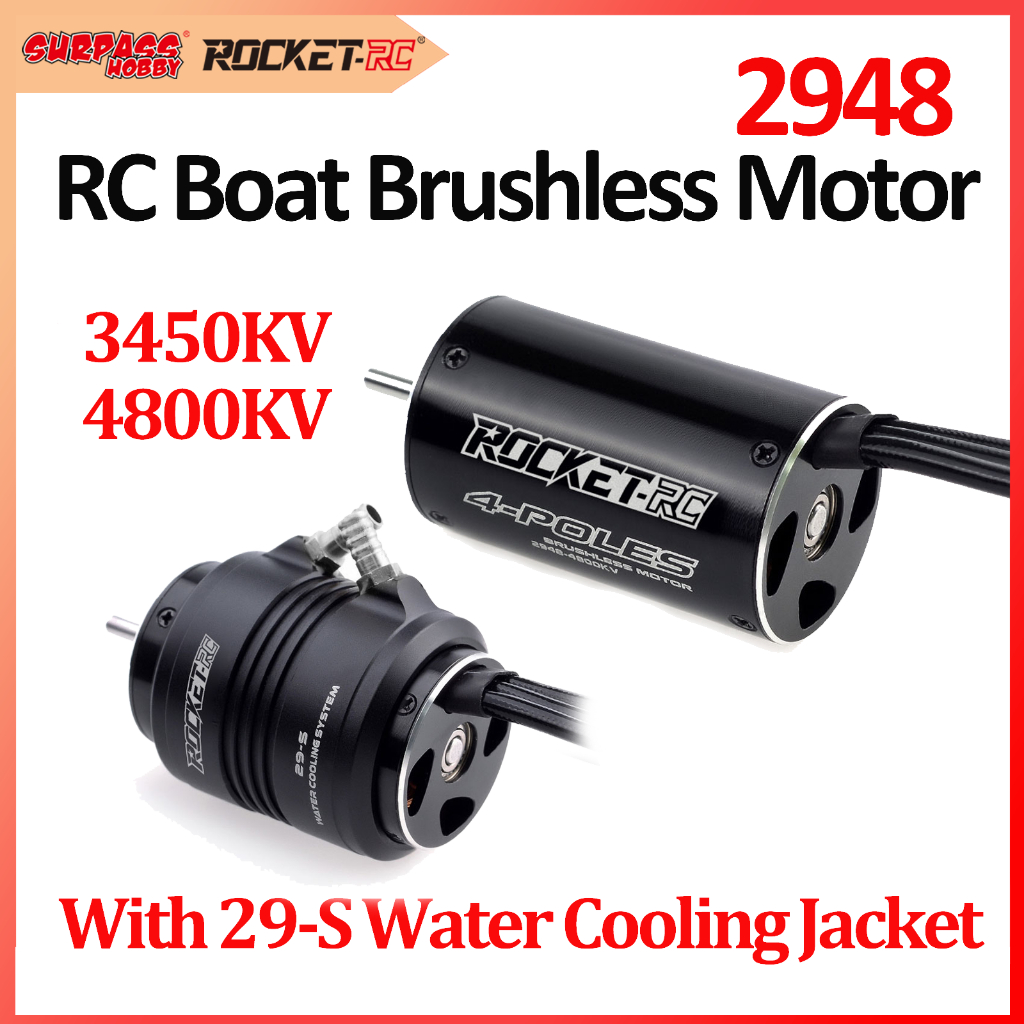 SURPASS HOBBY 2948 Waterproof Brushless Motor 3450KV 4800KV With 29-s ...