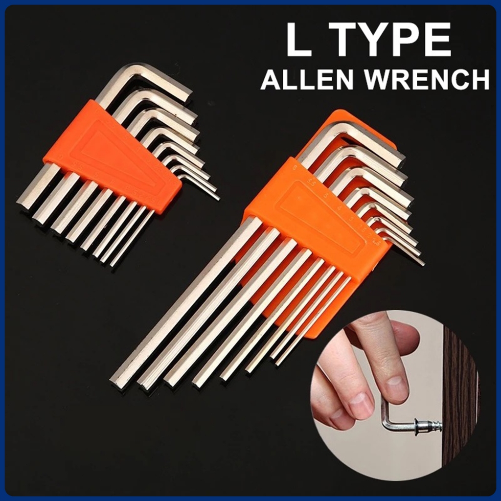L Type Double-End Screwdriver Hex Wrench Set Allen Key Hexagon Flat ...