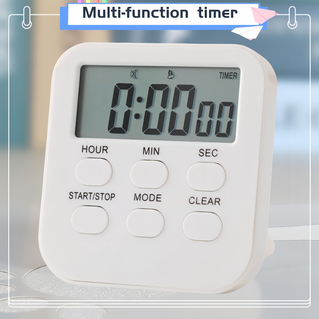 Student Learning Mute Timer Countdown Electronic Alarm Clock Kitchen ...