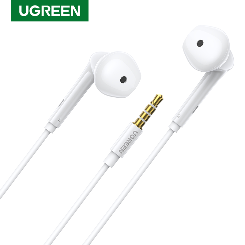 UGREEN 3.5mm Wired Earbuds Headphones with Microphone Noise Cancelling ...