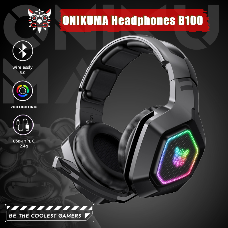 Onikuma B100 5.3 Three Connection modes Black Wireless gaming headset ...