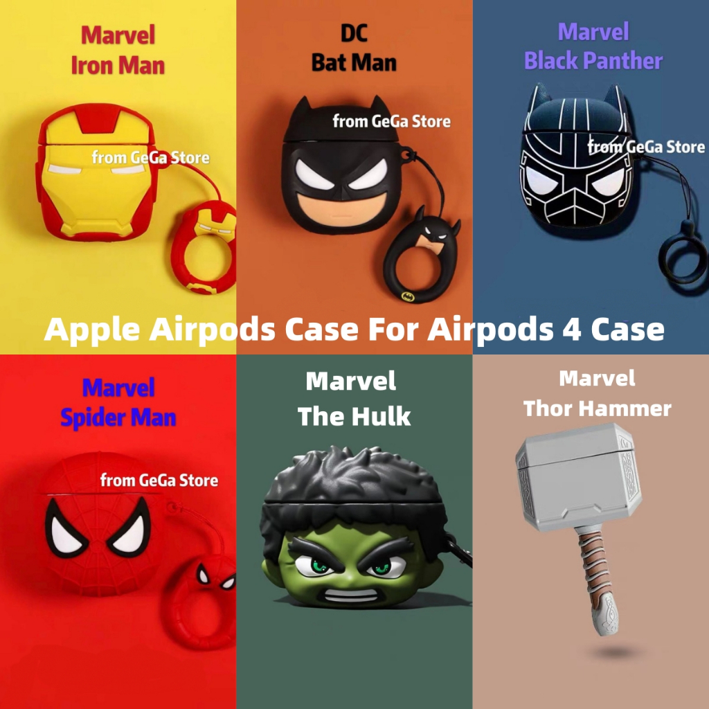 Marvel Avengers Airpods 4 Case Cute Airpods Pro 2 Case Silicone Airpods ...