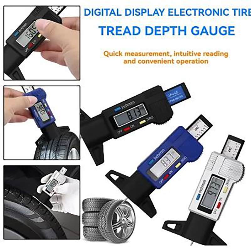 Digital Tire Tread Depth Gauge Car Tire Meter Measure High Accuracy ...
