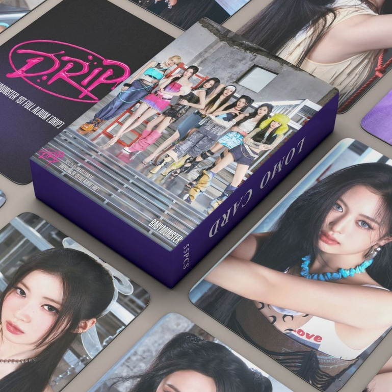 55 pcs BABYMONSTER Photocards Laser Cards DRIP Photocards baby monster ...