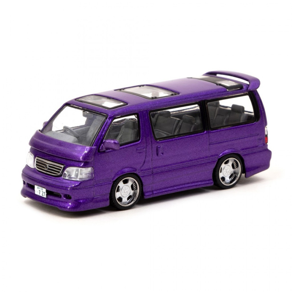 Tarmac Works T64R-078-PU 1/64 Toyota Hiace Wagon Custom Purple Diecast ...