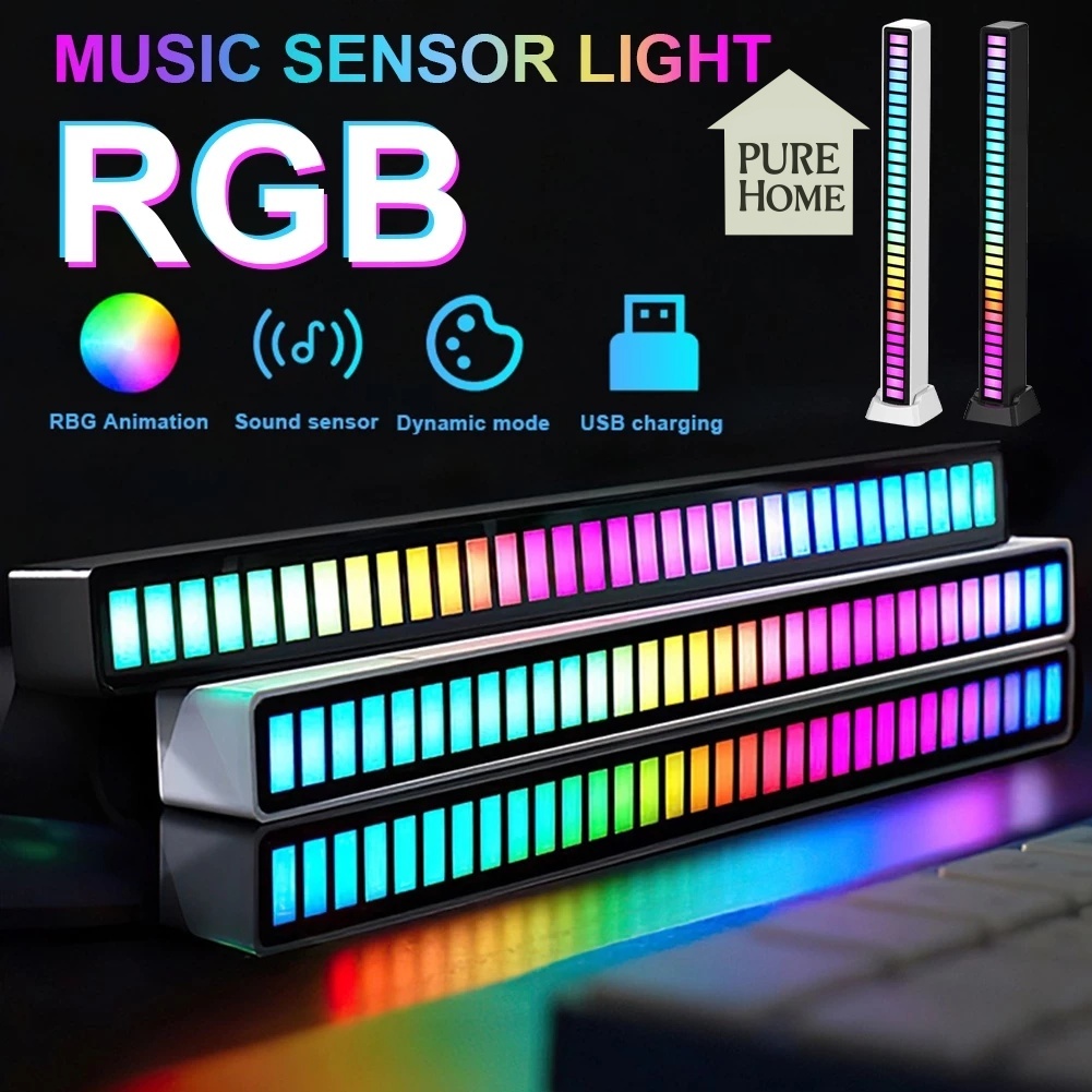 16RGB Sound Control Creative LED Strip Atmosphere Rhythm Light Sound ...
