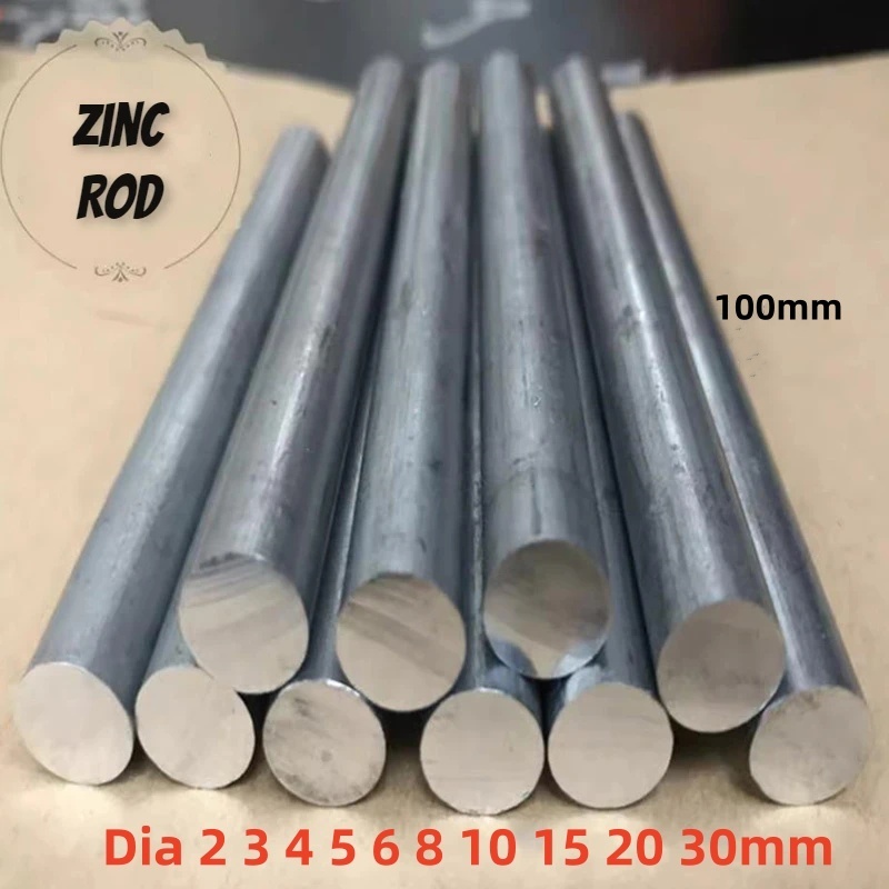 99.9% Purity Zinc Rod Solid Round Bar Dia 2-30mm Anode Electroplating ...