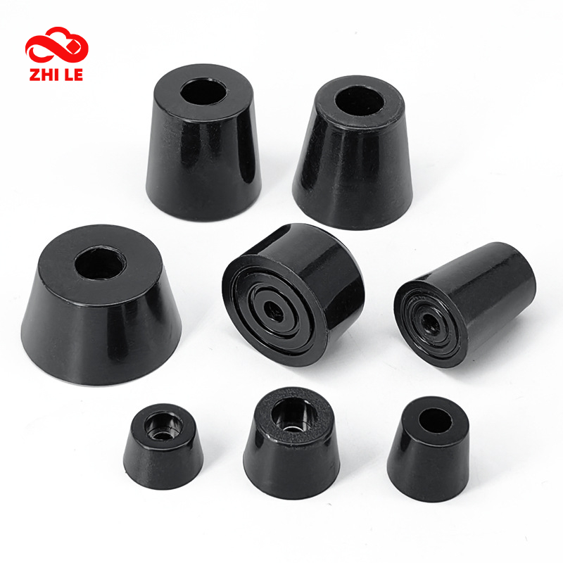 Black Furniture Rubber Stopper Anti Slip feet Pad Floor Protective ...
