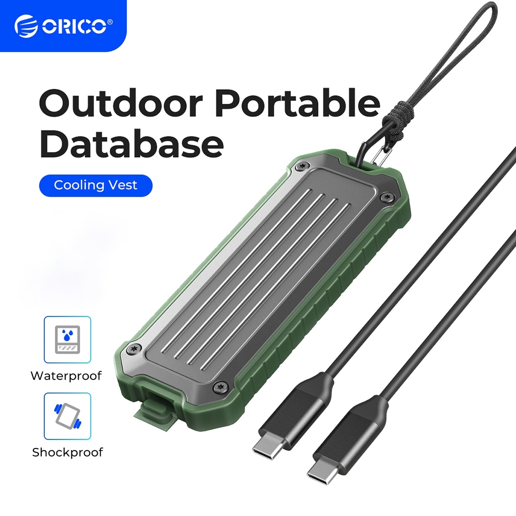 ORICO Outdoor Series M.2 NVME SSD Enclosure 10Gbps M.2 NVMe/SATA Dual ...
