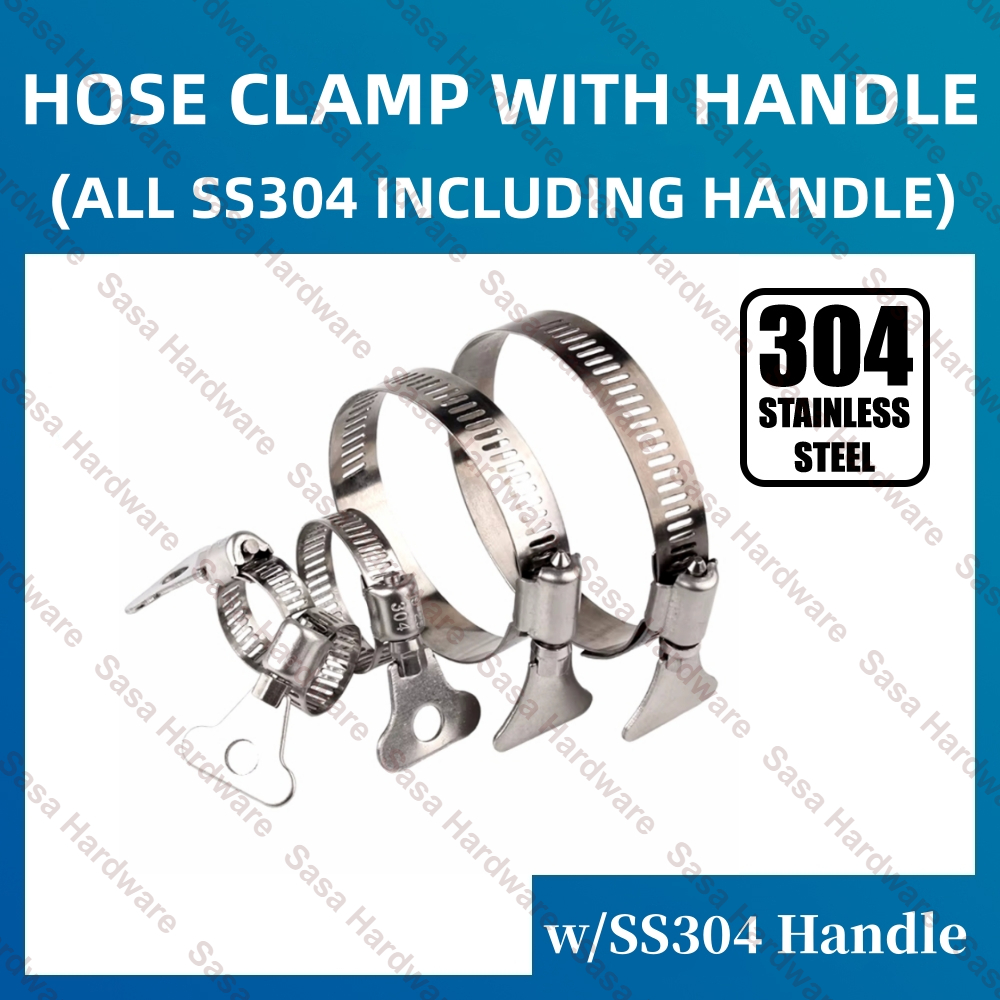 Hose Clamp with SS304 Handle Hose Clip Adjustable Pipe Clamp/LPG Air ...