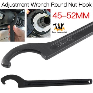 45-52mm Crescent Hook Head Round Nut Spanner Hand Tool Stainless Steel C Shape Wrench Tool ...