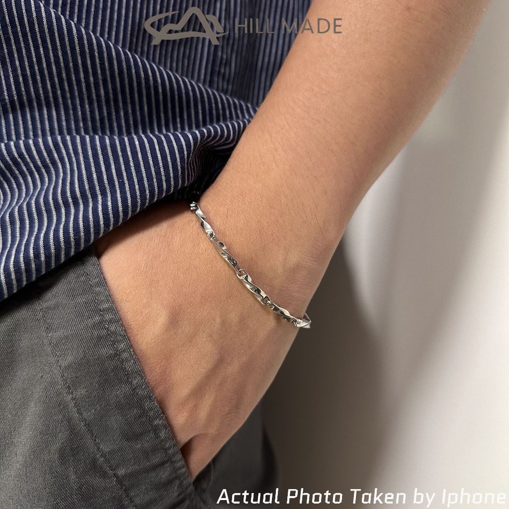 Men's Basic Titanium Steel Mobius Bracelet For Men And Couple/Minimal Everyday Fashionable ...