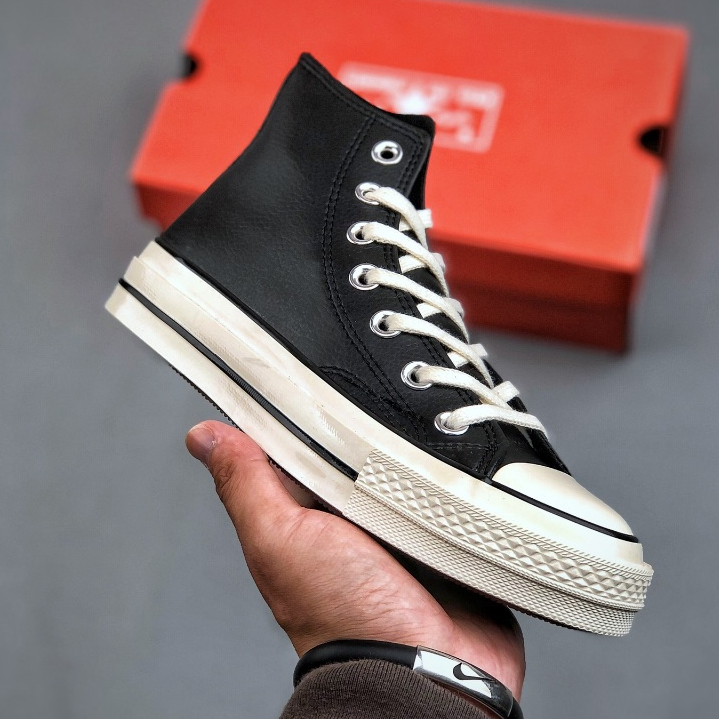 Converse High-Top Super Soft Leather Converse 1970S Classic Retro Black ...