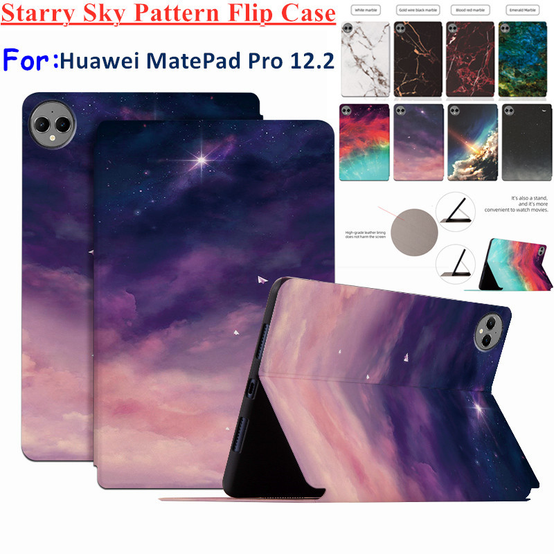 Case For Huawei MatePad Pro 12.2 2024 Starry Sky Pattern Flip Leather ...