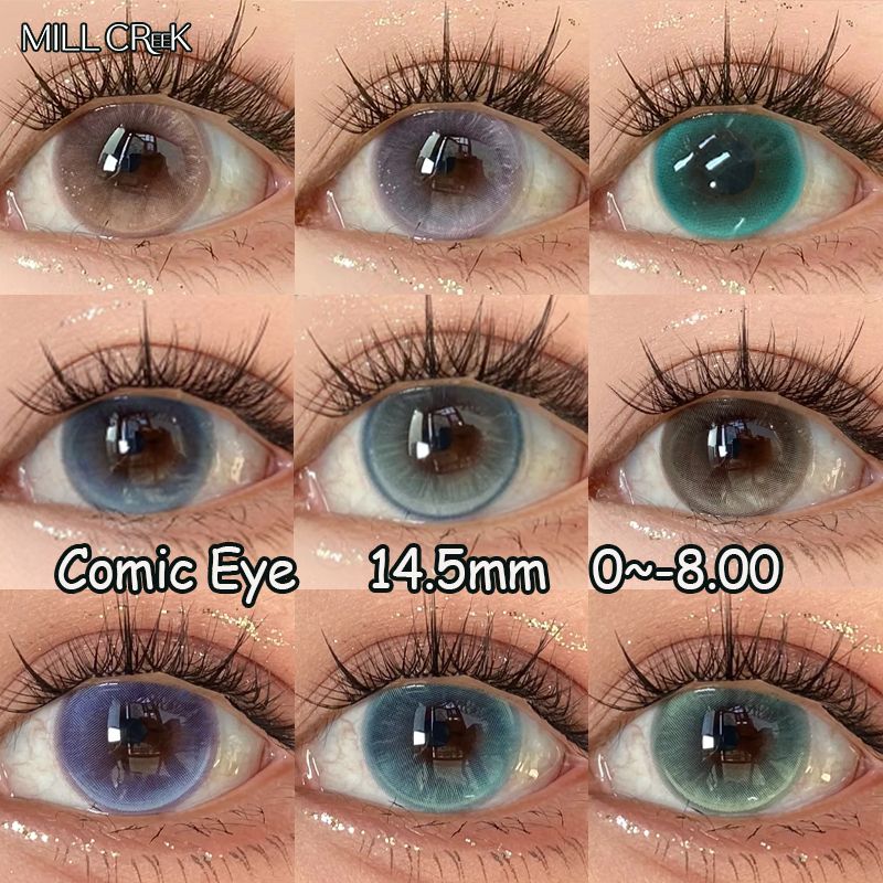 Mill Creek 2pcs Big Eye Contact Lens with Grade No locking Edge 14.5MM ...