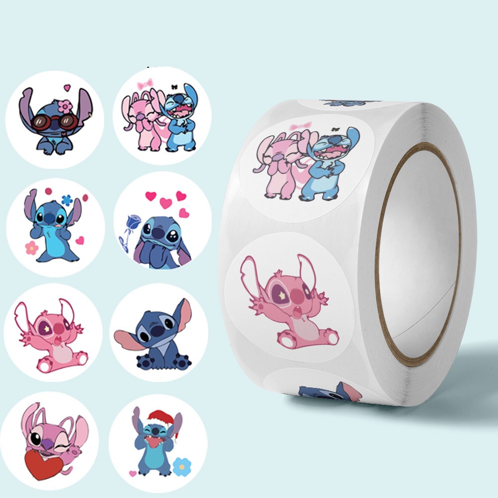 500pcs Disney Stitch Diy Stickers Anime Kawaii Seal Label Decorative ...