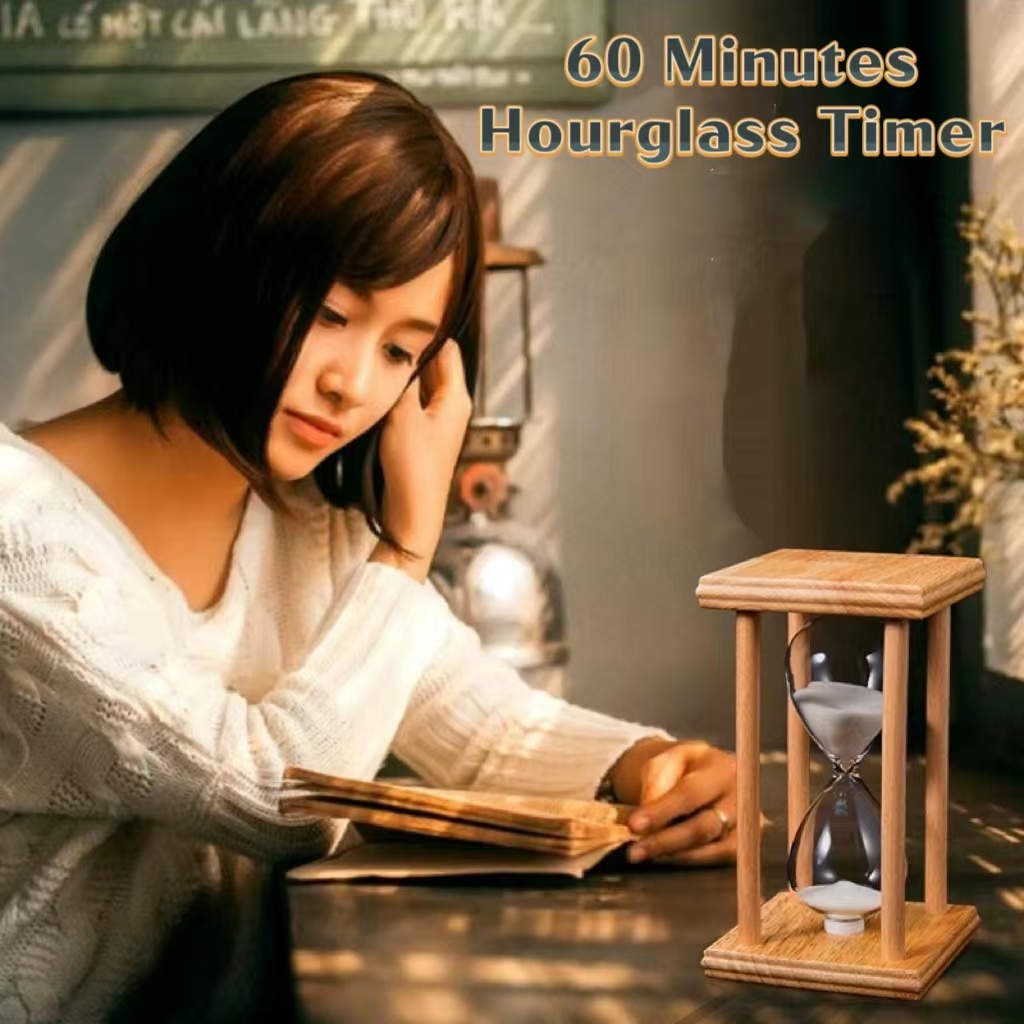 60 Minutes Square Frame Solid Wooden Hourglass Timer | Shopee Philippines