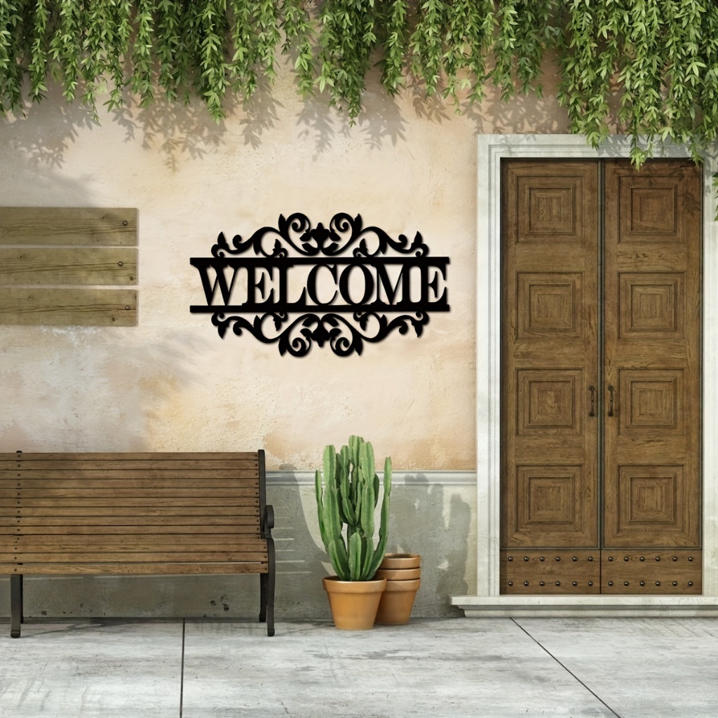 1pc Metal Welcome Farm Sign ~ Metal Porch Sign Metal Gate Sign Farm ...