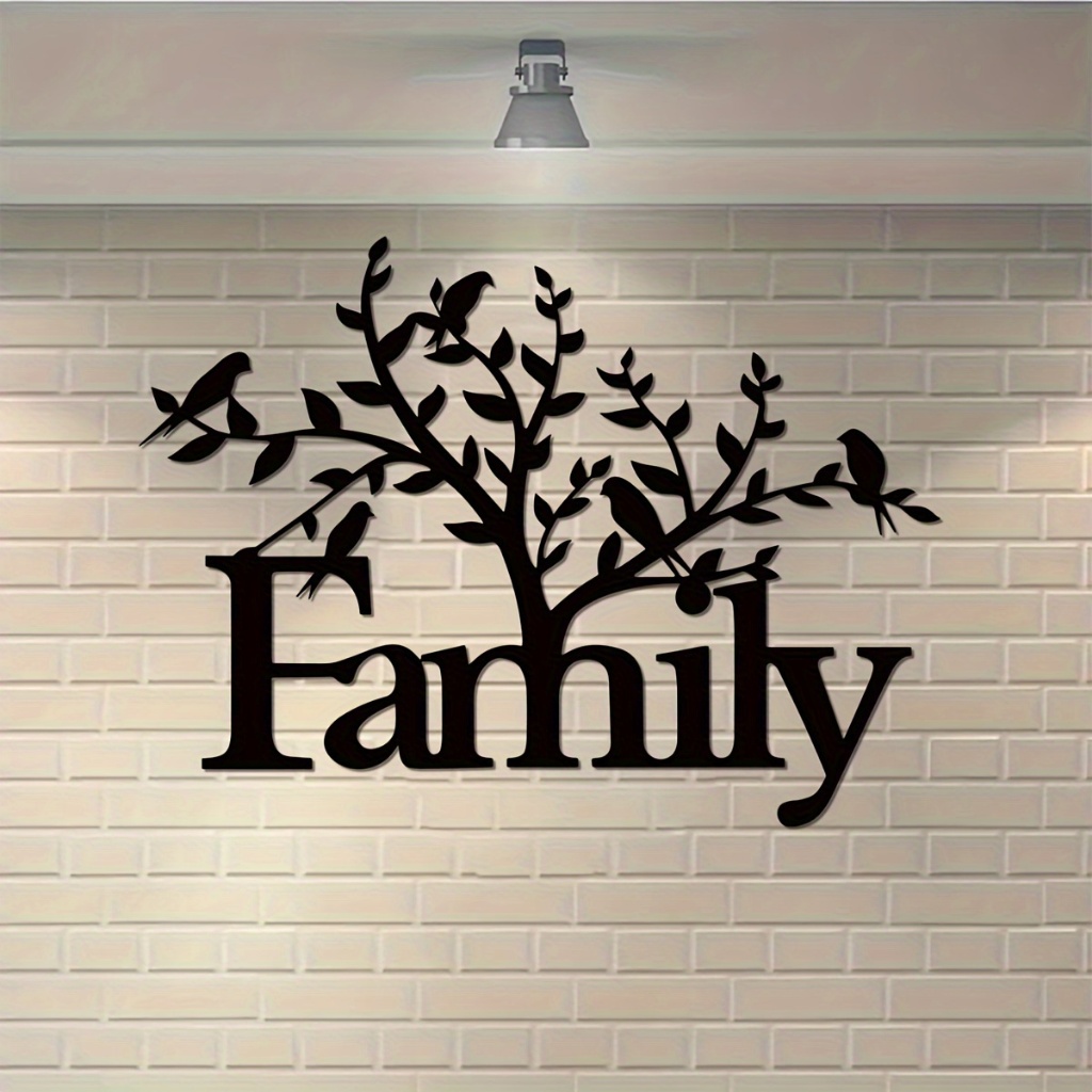 1pc Family Tree Metal Signs, Metal Family Wall Decor, Family Wall Art ...