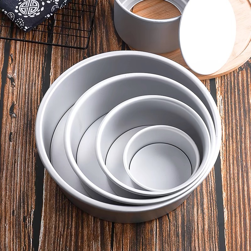 Round Cake Molder 2/4/6/8 inch Baking Pan Removable Bottom Nonstick ...