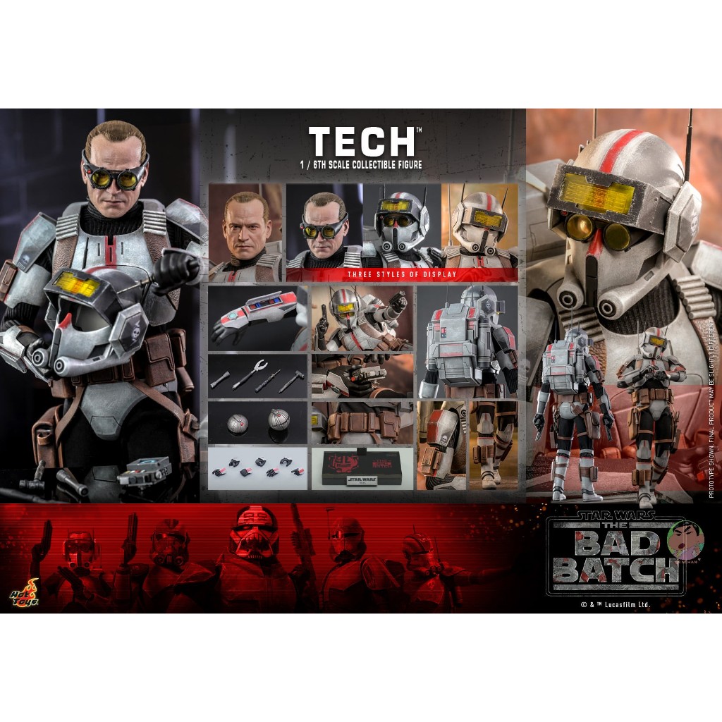 Hot Toys TMS098 Star Wars : The Bad Batch – Tech 1/6th Scale ...