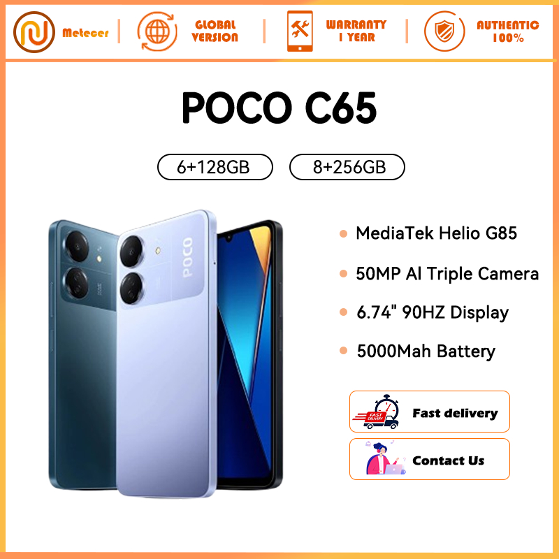 POCO C65 Smart Phone 6+128GB 8+256GB 50MP AI Camera 6.74" 90Hz Display MediaTek Helio G85 ...