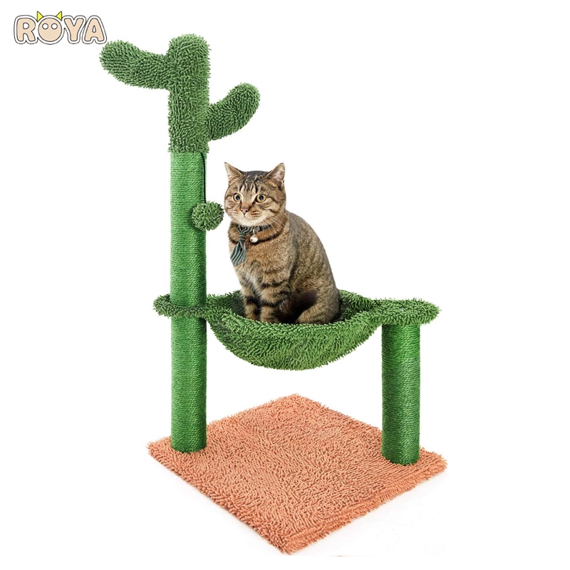 ROYA Cat Climbing Frame Cat Bed Pet Toy Jumping Platform Sisal Column ...