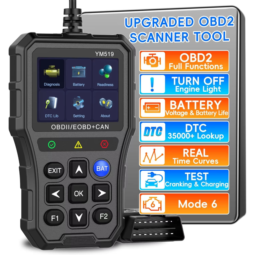 Multilingual Automotive Diagnostic Tool Battery Tester Check Engine ...