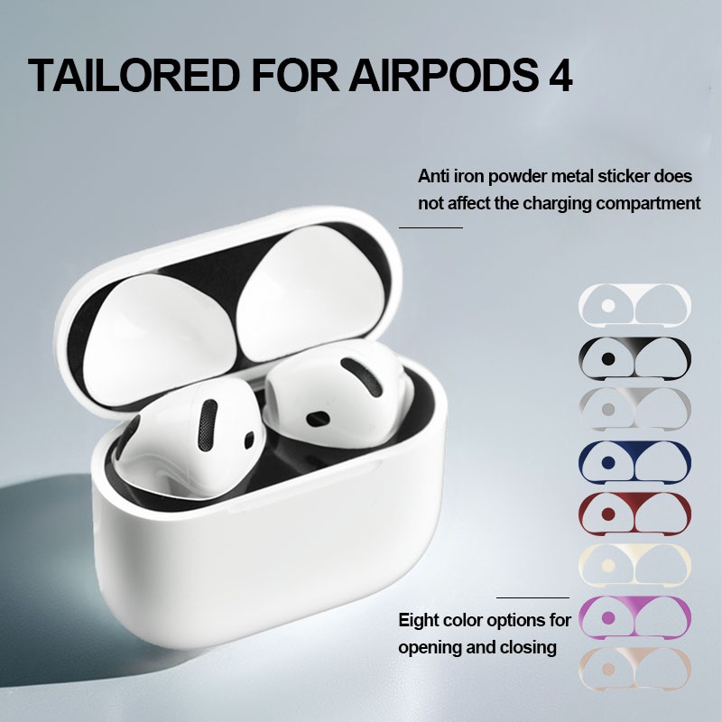 Airpods 4 headphone charging case, anti iron powder metal sticker, anti ...
