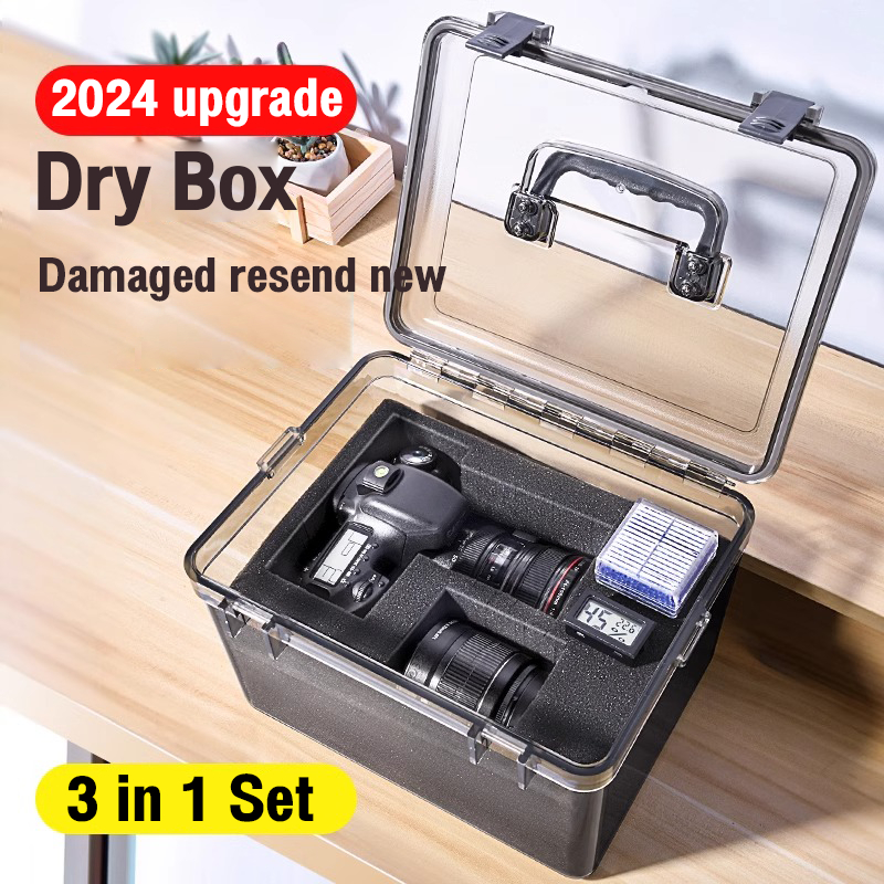 dry box Digital hygrometer Silica Gel Desiccant Sealing thickening Anti ...