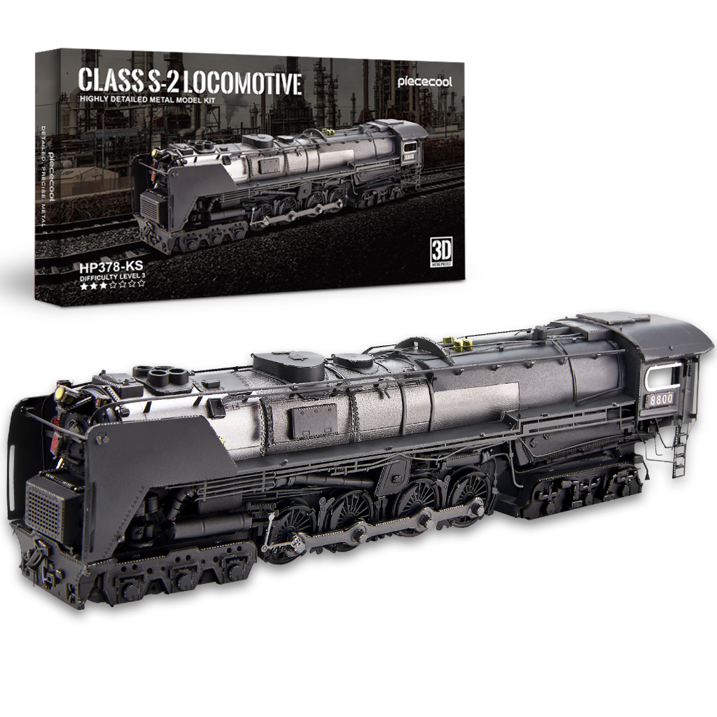 Piececool 3D Metal Model Kit for Adults, Class S-2 Locomotive Metal ...