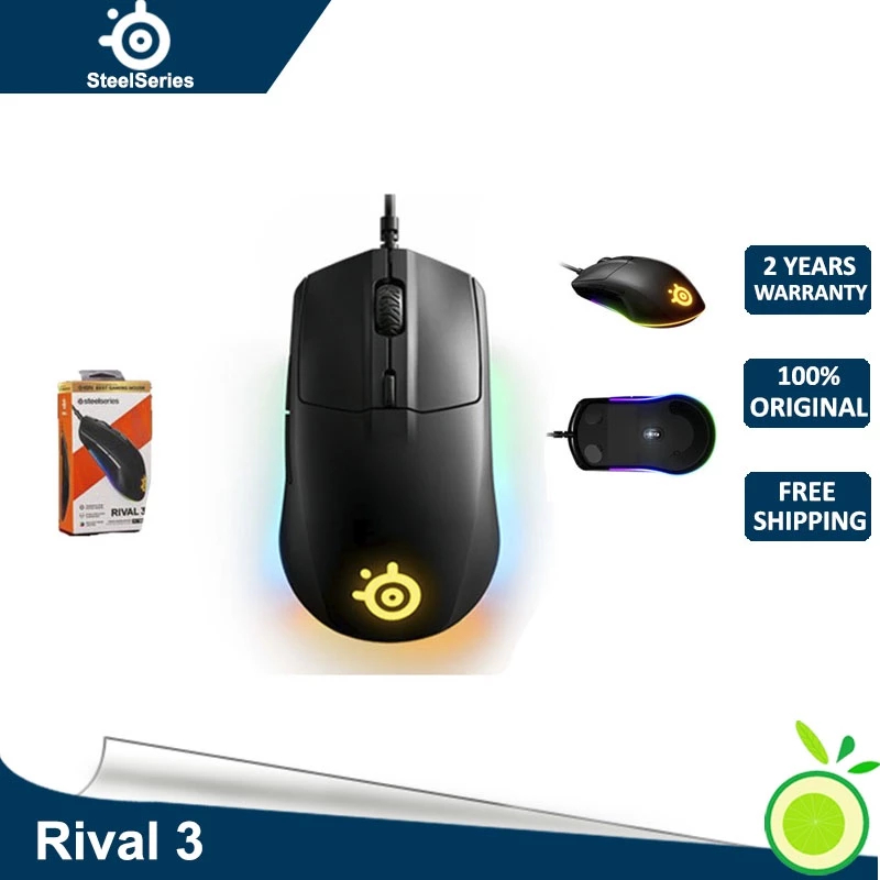 SteelSeries Rival 3 gaming mouse-8500 CPI core optical sensor-6 ...