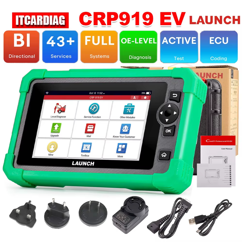 LAUNCH X431 CRP919 EV Diagnostic Scanner 43+ Service Function for Electric Vehicle New Energy ...