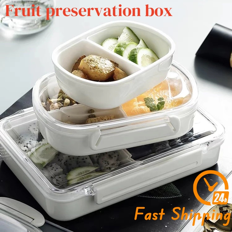 Lunch Box Bento Box Microwave Safe Refrigerator Box Salad Fruit Box ...