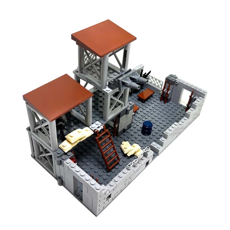 MOC Military Watchover Set Building Block Transformable Bunker Soldier ...