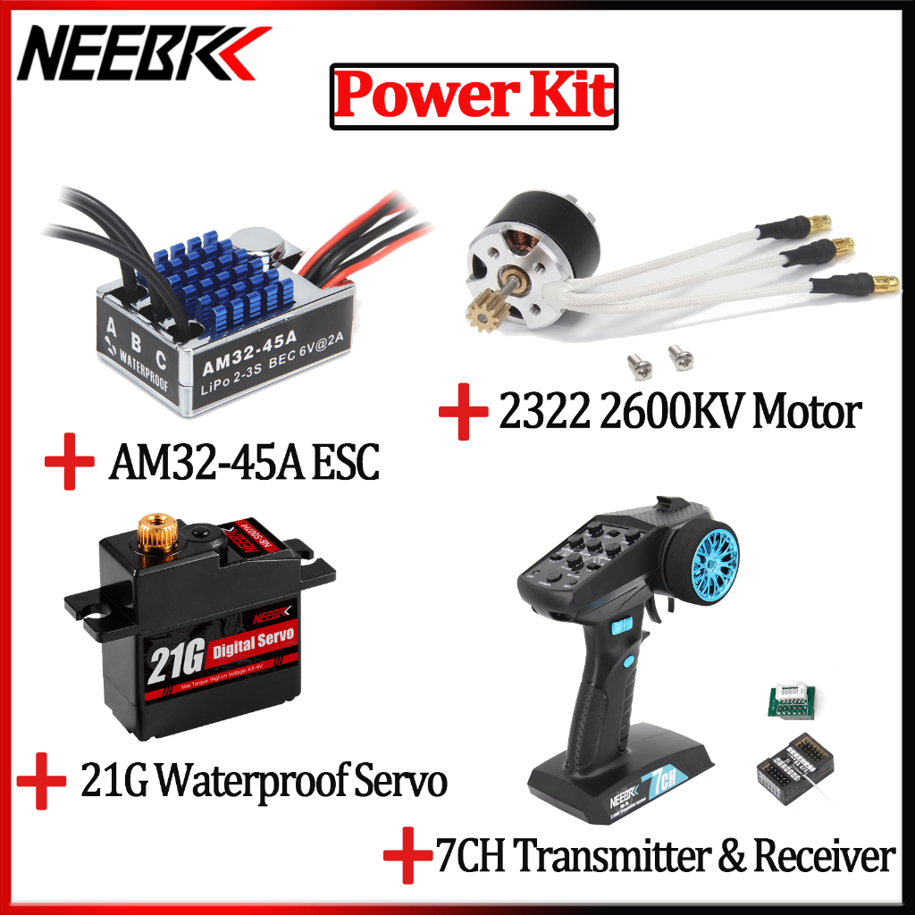 NEEBRC 2322 2600KV Brushless Motor AM32 45A Outrunner RC Crawler ...