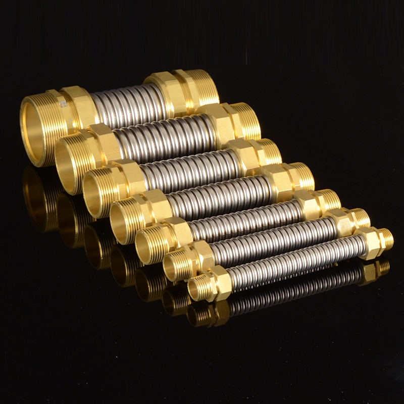 1/2" 3/4" 1" BSP Copper Male Thread 304 Stainless Steel Bellows For Fan ...