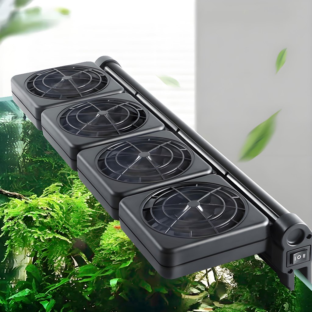 Aquarium chiller, fish tank cooling fan system with 3/4 heads ...